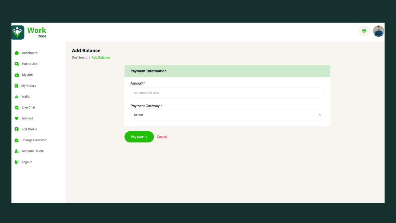Workzone - Freelancer Marketplace Wallet Plugin by QuomodoTheme | CodeCanyon
